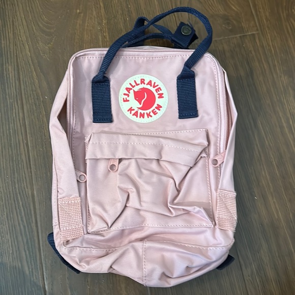 Fjallraven | Bags | Fjallraven Kanken Pink And Navy Blue Backpack ...